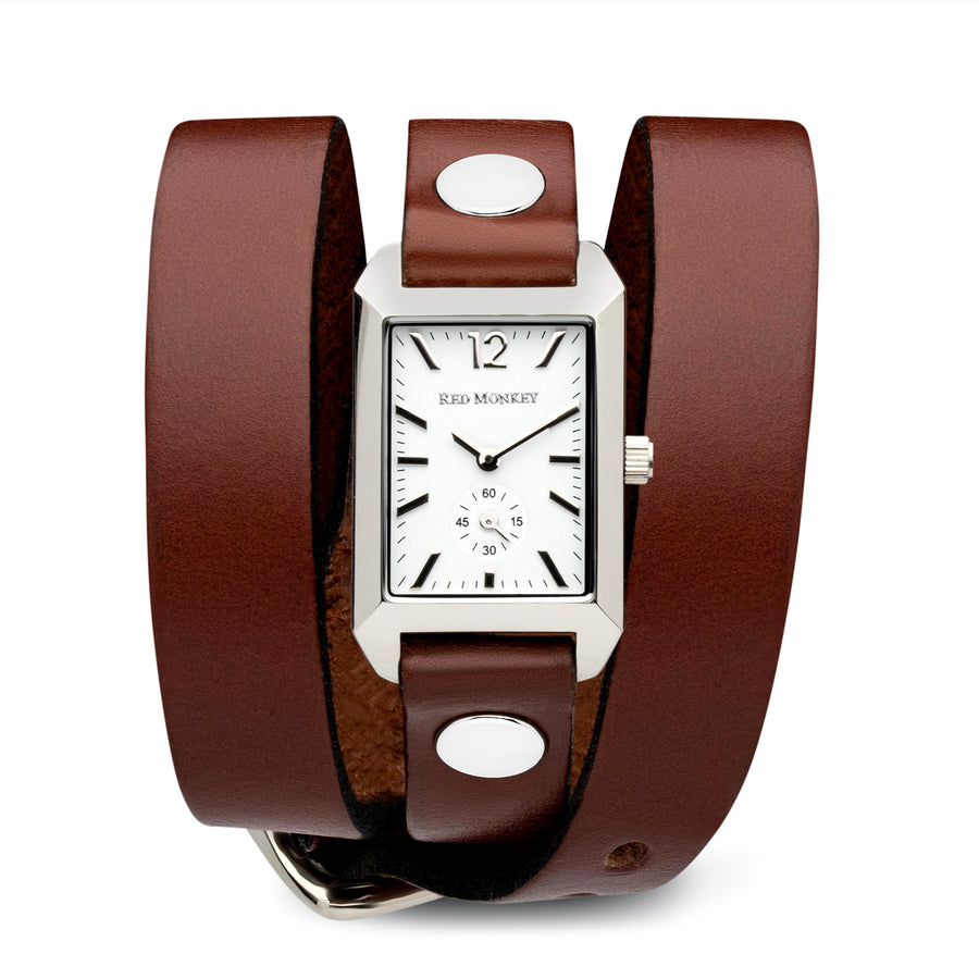 Wide Leather Cuff Watches & Cuff-Style Watch Bands – Red Monkey Los Angeles
