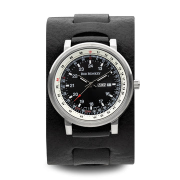 Wide Leather Cuff Watches & Cuff-Style Watch Bands – Red Monkey Los Angeles