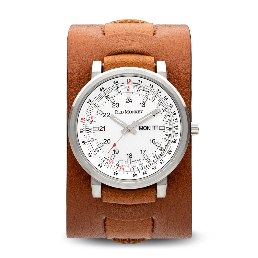 Wide Leather Cuff Watches & Cuff-Style Watch Bands – Red Monkey Los Angeles