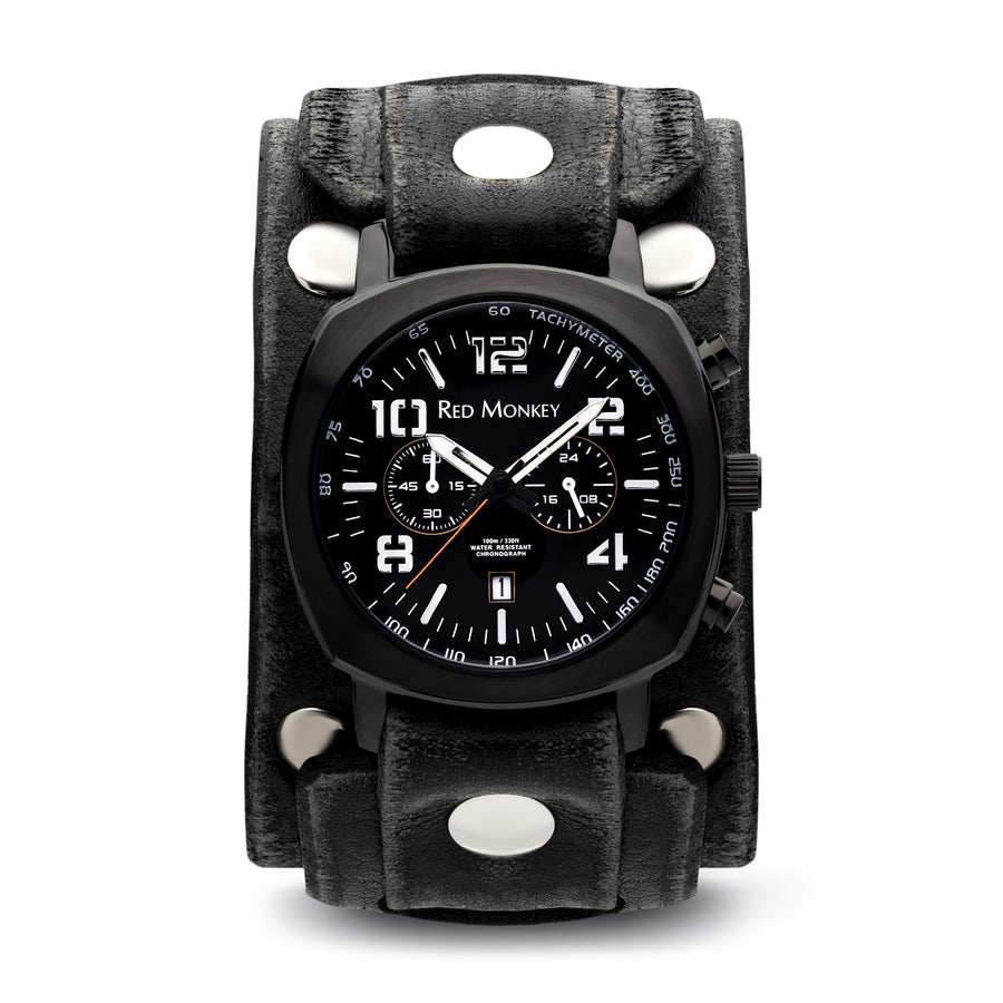 Wide Leather Cuff Watches & Cuff-Style Watch Bands – Red Monkey Los Angeles