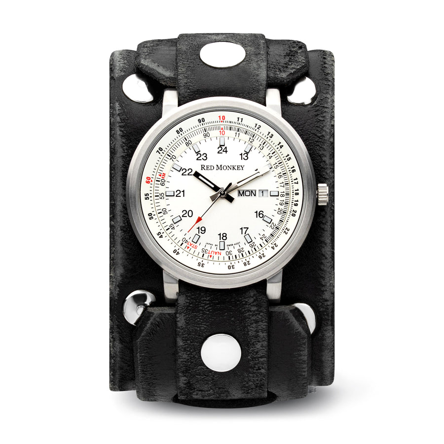 Wide Leather Cuff Watches & Cuff-Style Watch Bands – Red Monkey Los Angeles